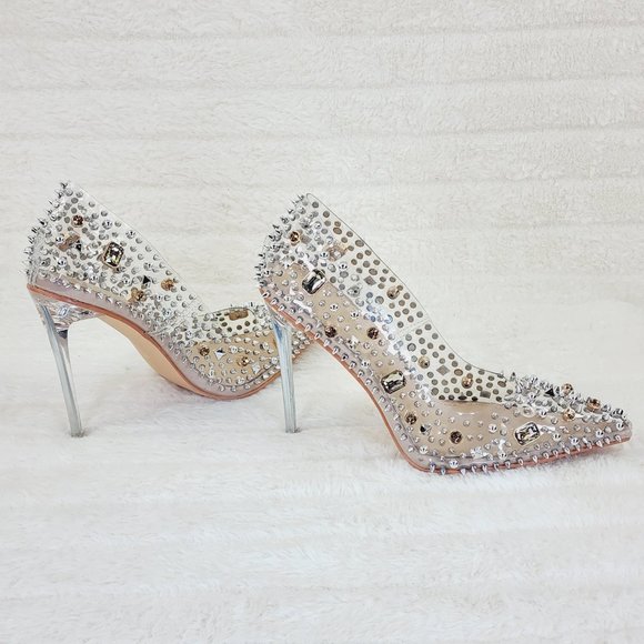 AKIRA | Shoes | Spicy Spike Stiletto Pvc Clear Jelly Pumps Azalea Wang ...